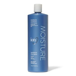 ion moisture shampoo, vegan, sulfate free, paraben free, hydrating, moisturizing, reduces breakage