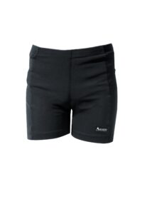 aeroskin polypropylene swim short in solid color with side pocket (black, medium)