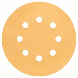 bosch 2608607824 sanding disc wood velcro, 8 hole, 125mm Ø, 40 grit, blue, pack of 50