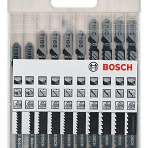 Bosch 2607010629 Jigsaw Blade-Set "x-Pro Line" For Wood 10 Pcs