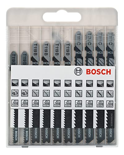 Bosch 2607010629 Jigsaw Blade-Set "x-Pro Line" For Wood 10 Pcs