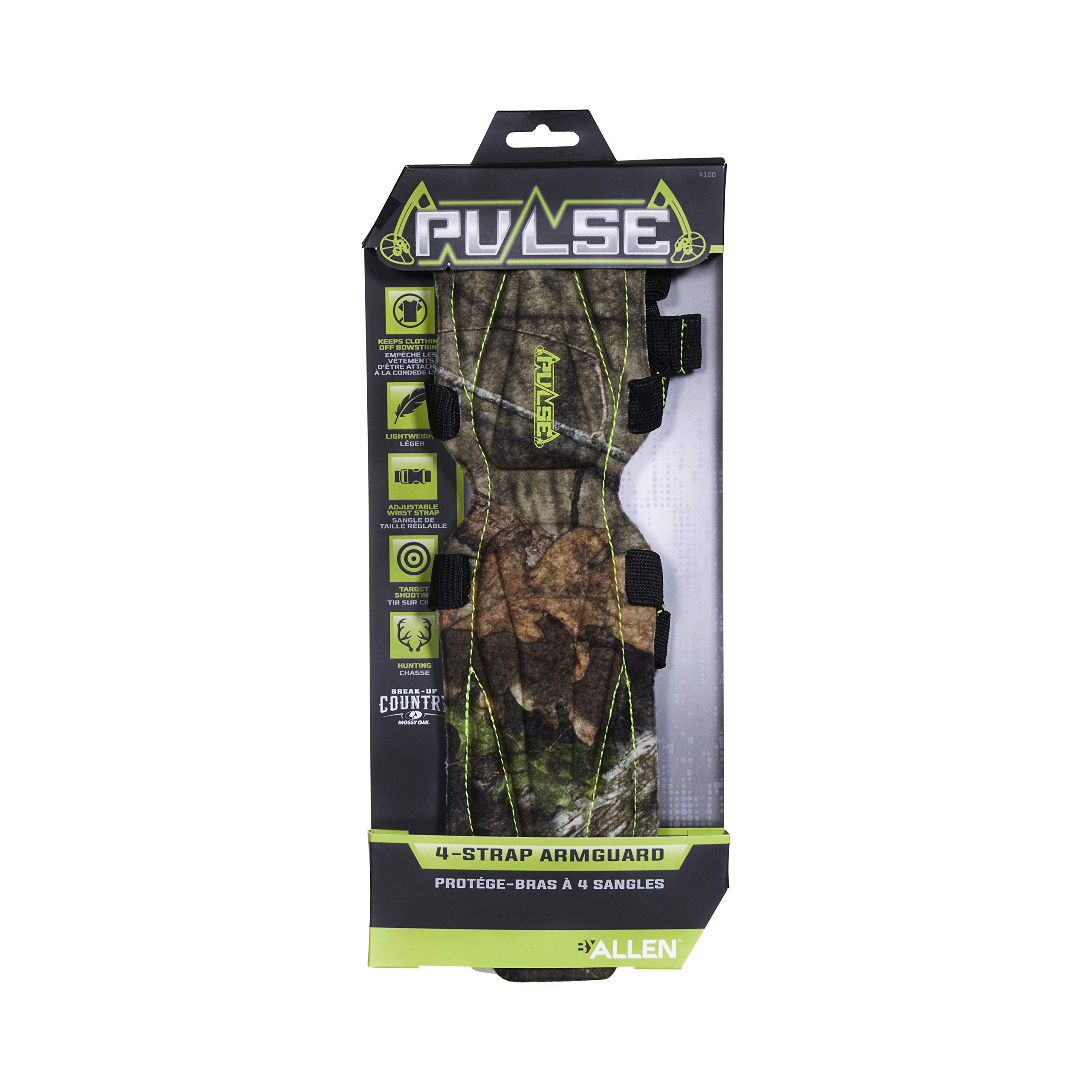 Allen Company Pulse Molded 4-Strap Archery Armguard, 12", Mossy Oak Break-Up, One Size (4120)