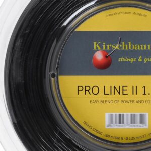 Kirschbaum Reel Pro Line II Tennis String, 1.25mm/17-Gauge, Black