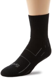 sockguy, men's wool socks - small/medium, wooligan black