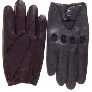 Pratt and Hart Silverstone Our Bestselling Men's Leather Driving Gloves Size L Black