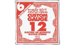 ernie ball nickel plain single guitar string .012 6-pack