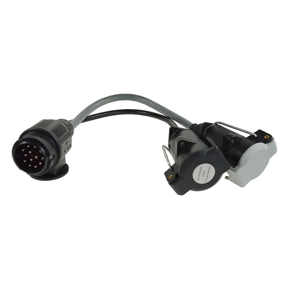 Maypole MP603 13 Pin -7pin N and S Adaptor Lead - Black