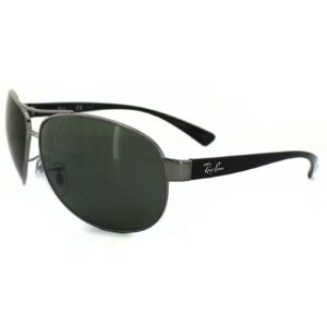 ray-ban rb3386 aviator sunglasses, gunmetal frame/gray gradient lens, 63 mm