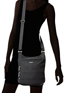 Baggallini unisex adult Big Zipper Travel Crossbody cross body handbags, Gray, One Size US