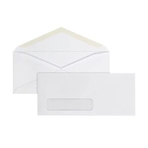 office depot® brand window envelopes, window on bottom left, 10, 4 1/8" x 9 1/2", white, box of 500