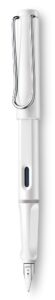 lamy safari fountain pen - elegant design cool pens, best pens for smooth writing, journaling, and calligraphy - white broad point pen