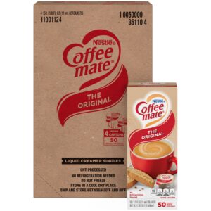 Nestle Coffee Mate Coffee Creamer, Original, Liquid Creamer Singles, Non Dairy, No Refrigeration, Box of 50 Singles (Pack of 4)