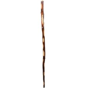 natural hardwood hiking stick for children (paw prints & strap), 36-inch (1-pc)