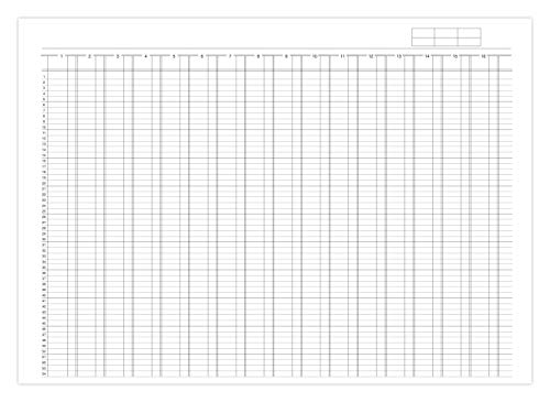 Silvine A3 Book Keeping Analysis Pad, 80 Pages Printed 'Analysis' 16 Columns - Ref A3A16