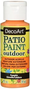 decoart 25821 patio paint 2-ounce pumpkin acrylic paint