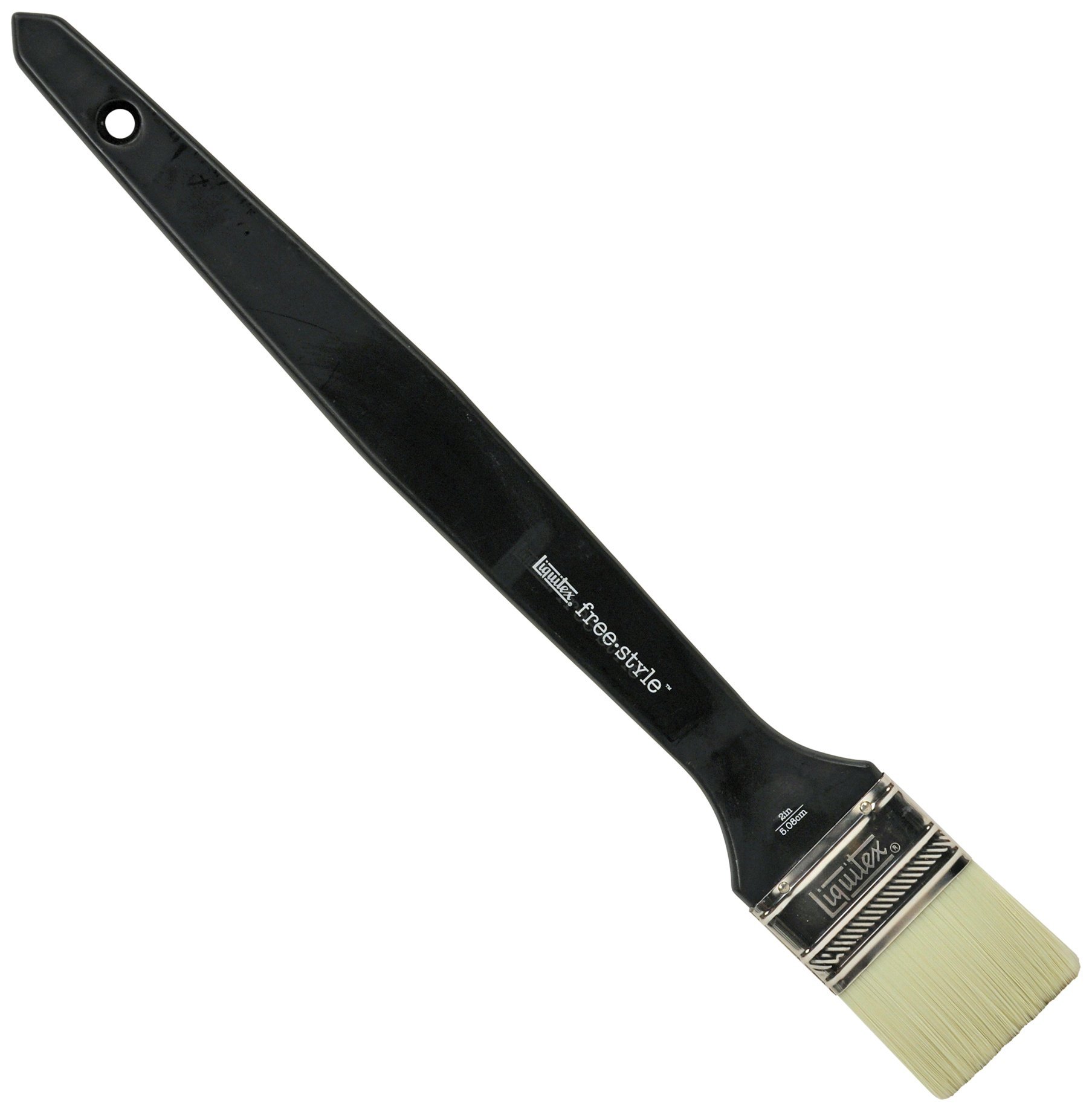 Liquitex Professional Freestyle Large Scale Brush, Broad Flat/Varnish 2-inch, Long Handle, Black