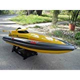 32" yellow high performance majesty 800s radio remote control electric ep rc racing speed boat rc rtr