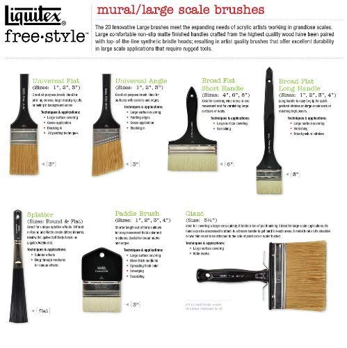 Liquitex 1300503 Professional Freestyle Large Scale Brush, Universal Angle 3-inch