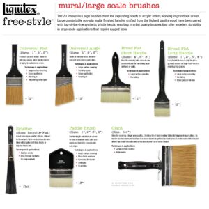 Liquitex 1300603 Professional Freestyle Large Scale Brush, Universal Flat 3-inch , Black