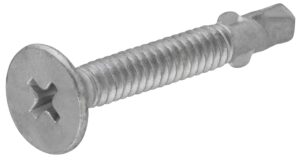 the hillman group 47717 12-24-inch x 2-1/2-inch flat head self drilling screw with wing and phillips drive