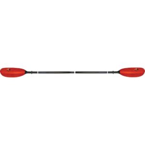 advanced elements 4-part fiberglass kayak paddle, black/red