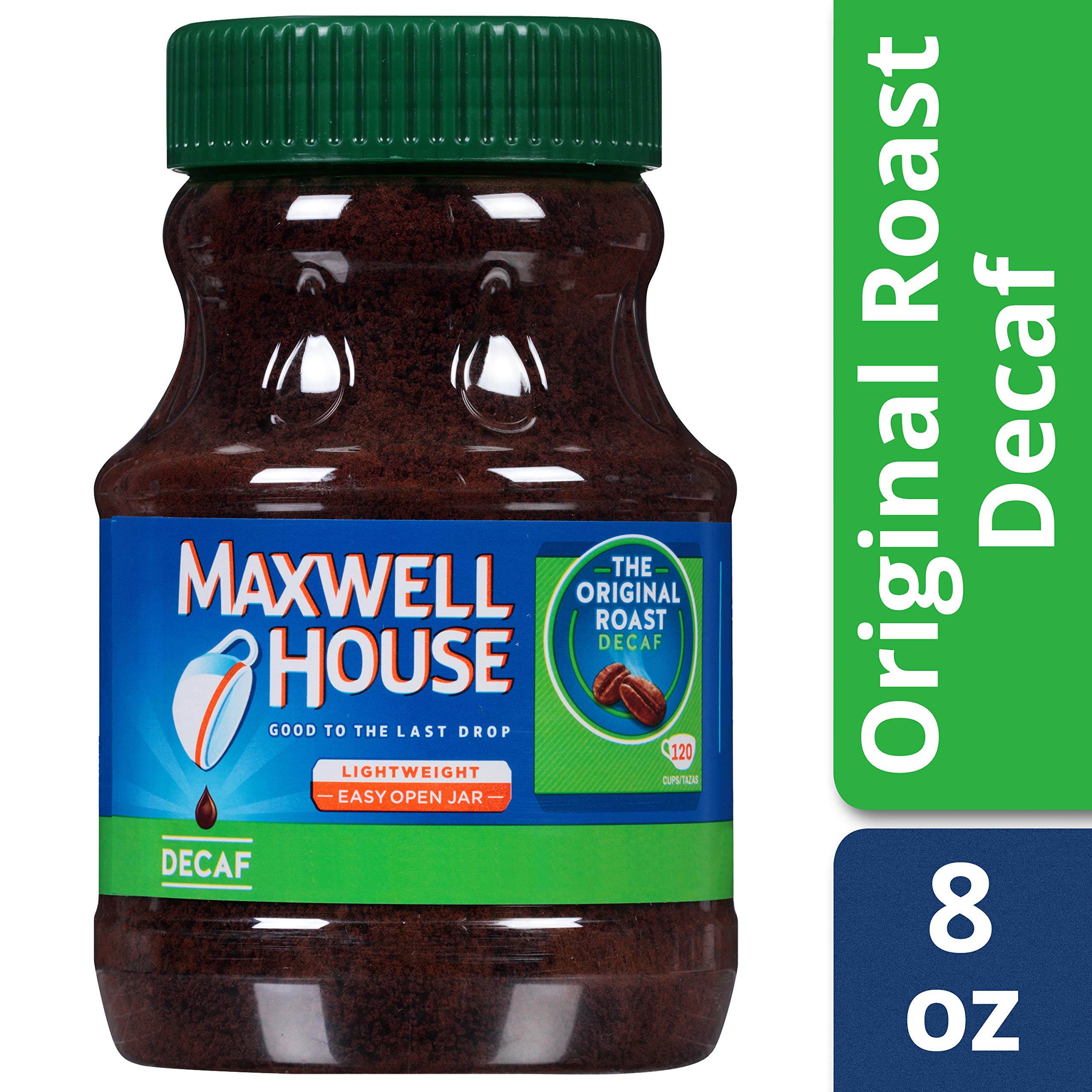 Maxwell House Decaf Original Medium Roast Instant Coffee, 8 Ounce (Pack of 3)