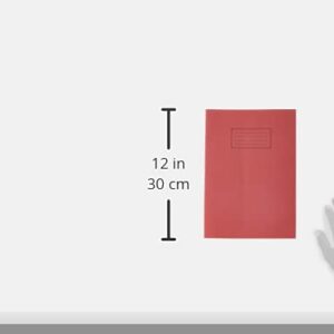 Silvine A4 Red Exercise Book, Lined With Margin - 80 Pages (Pack of 10)