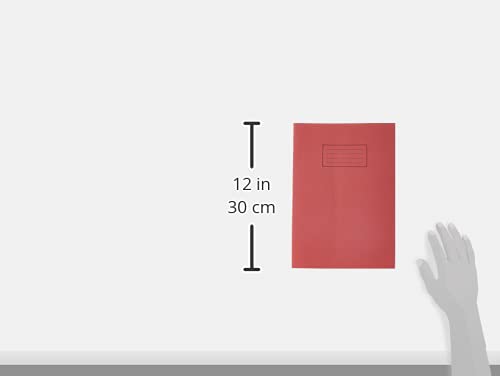 Silvine A4 Red Exercise Book, Lined With Margin - 80 Pages (Pack of 10)