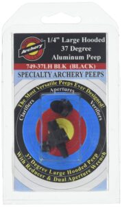 specialty archery hooded peep black 1/4 in.