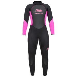 trespass aquaria womens neoprene black full length surf swim diving 5mm wetsuit