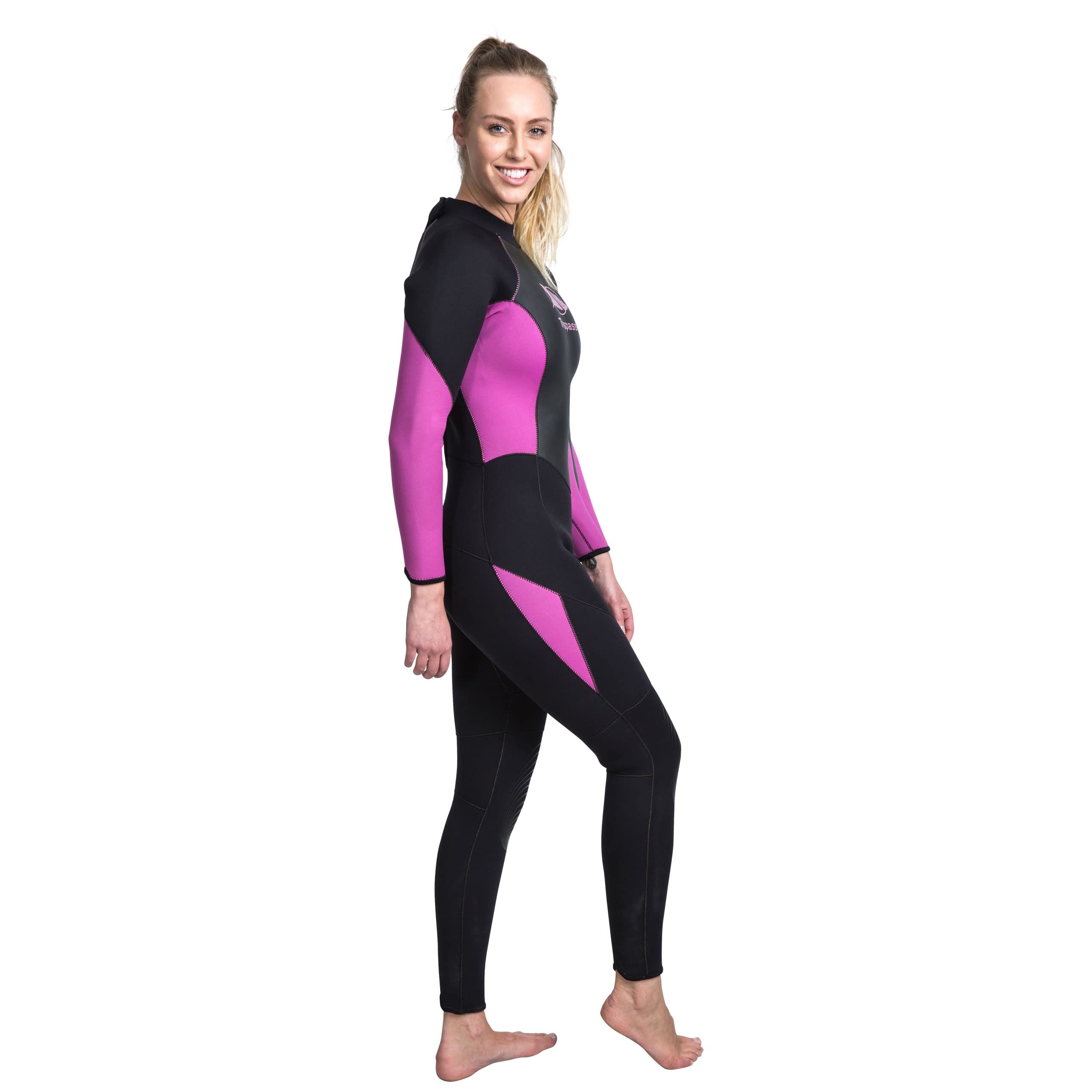 Trespass Aquaria Womens Neoprene Black Full Length Surf Swim Diving 5mm Wetsuit