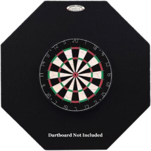 dart-stop 36 inch black octagon pro dart board back board | wall protector | dartboard surround