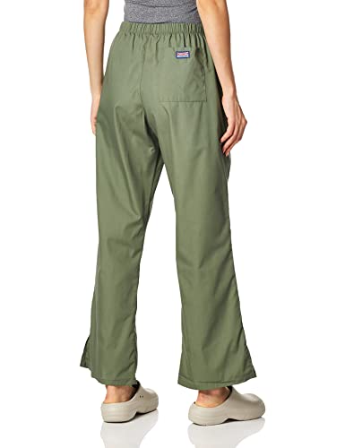 Cherokee Women's Plus Size Flare Leg Drawstring Scrub Pant, Olive, XX-Large