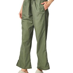 Cherokee Women's Plus Size Flare Leg Drawstring Scrub Pant, Olive, XX-Large