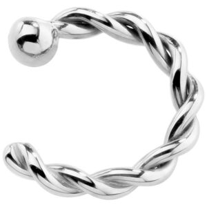 freshtrends 20 gauge 1/4" - 14k white gold twisted nose hoop