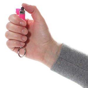 Mace Brand Mini Keychain Pepper Spray (Pink Hard Case) – Accurate 5’ Powerful Pepper Spray, Flip Top Safety Cap – Great for Self-Defense, Refillable with a Mace Refill Unit,Hot Pink