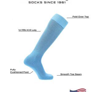 TCK Soccer Socks Multisport Tube MS (Columbia Blue, Medium)