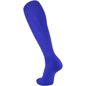 twin city senior all-sport solid color tube socks (medium) royal