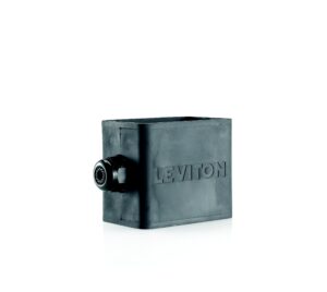 leviton 3059-1e portable outlet box, sing-gang, standard depth, pendant style, cable diameter 0.230-inch 0.546-inch, black