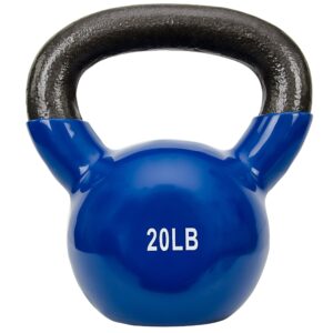 sunny health & fitness sunny vinyl coated kettlebell (20-pound)