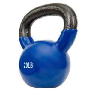 Sunny Health & Fitness Sunny Vinyl Coated Kettlebell (20-Pound)