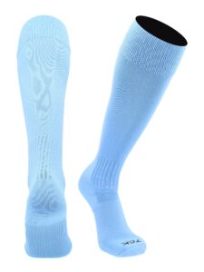 champion over the calf baseball socks (columbia blue, medium)