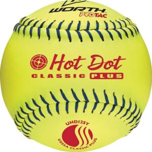 worth 12" usssa hot dot slowpitch softball (dozen)