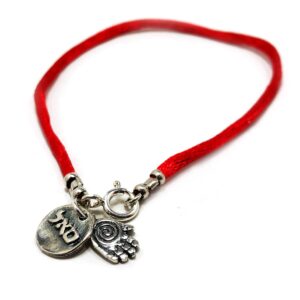 red silk 7" bracelet with silver coin for success & abundance + hamsa hand charm for ultimate protection - ideal women's gift for new job, business ventures, or celebrating personal achievements