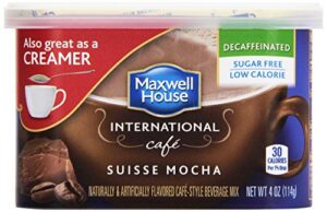 general foods international coffee sugar free naturally decaffeinated suisse mocha coffee drink mix, 4 oz