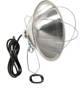 woods clamp lamp with 10 inch reflector and bulb guard (300 watt bulb, 6 foot cord)