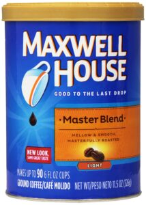 maxwell house master blend ground coffee, 11.5-ounce cannister (pack of 4)