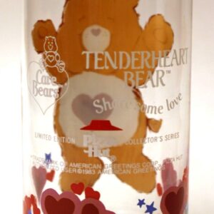 Care Bears TENDERHEART BEAR GLASS PIZZA HUT LIMITED EDITION 1983