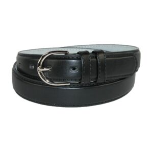 ctm® women's leather 1 1/8 inch dress belt, s, black