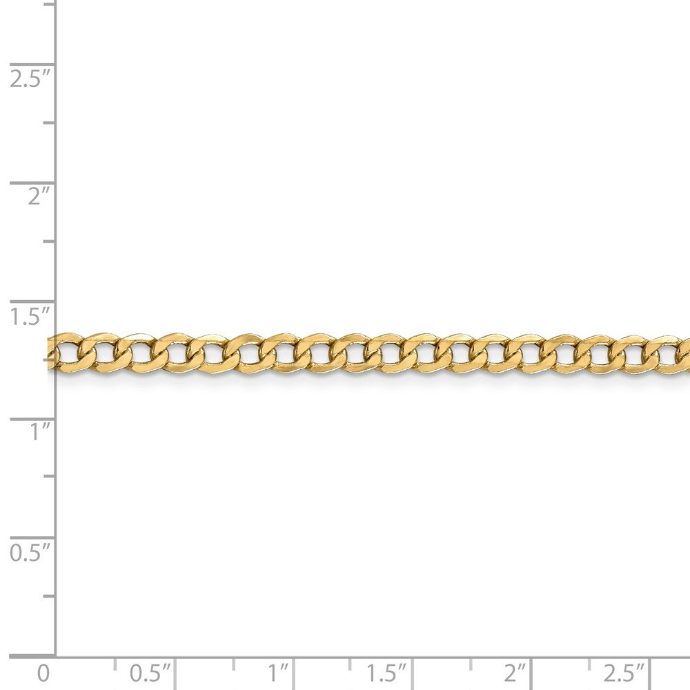 The Black Bow 4.3mm, 14K Yellow Gold, Hollow Curb Link Chain Necklace, 24 Inch